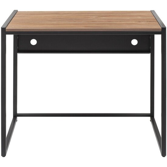 Стол письменный модульный Greenween Rimini, черный, ЛДСП Дуб Канзас, 90*65*75