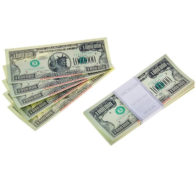 1000000 долларов США банк приколов банкноты сувенирная копия, банкноты и купюры редкие коллекционные