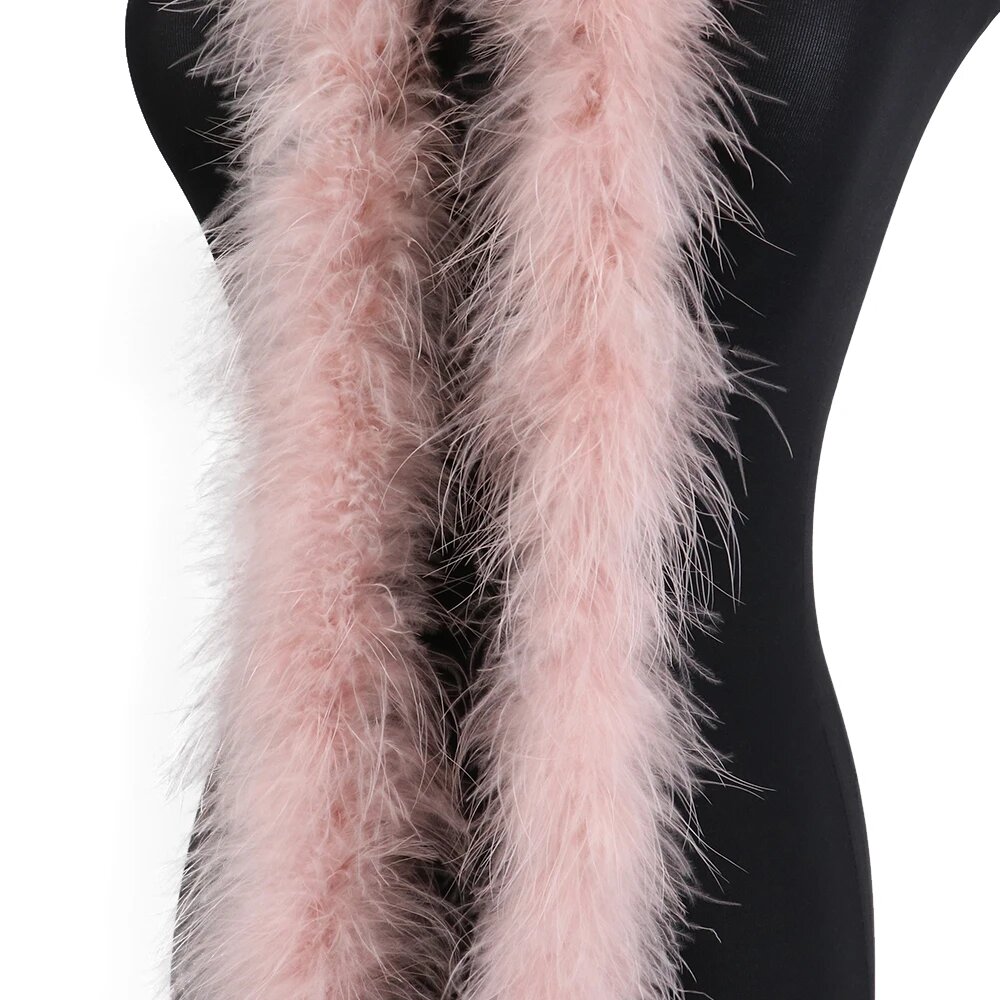 Боа из перьев индейки WZBDECOR белая 2 ярда Розовый, leather pink