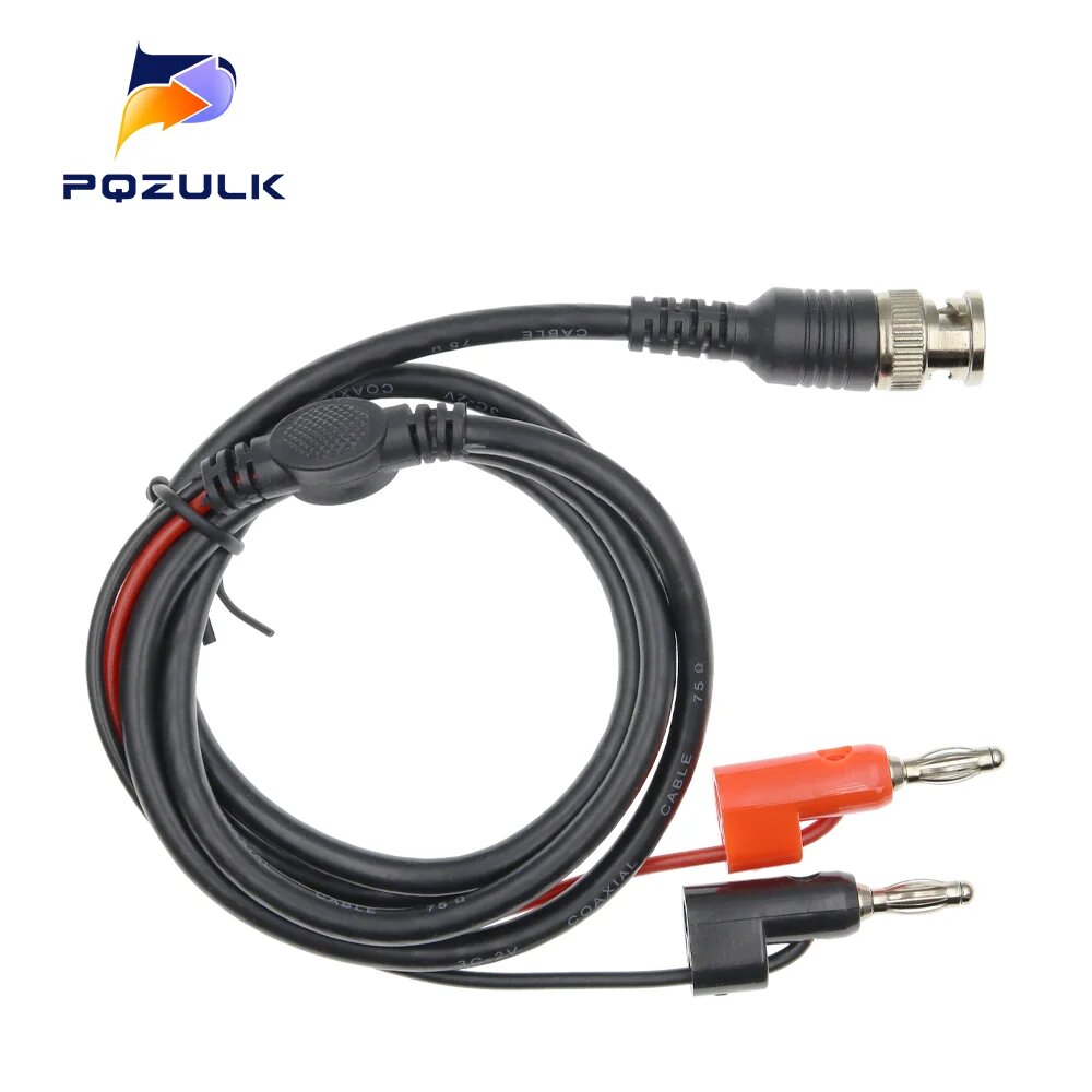 BNC кабель с крокодилами PQZULK NBC Q9 Banana plug