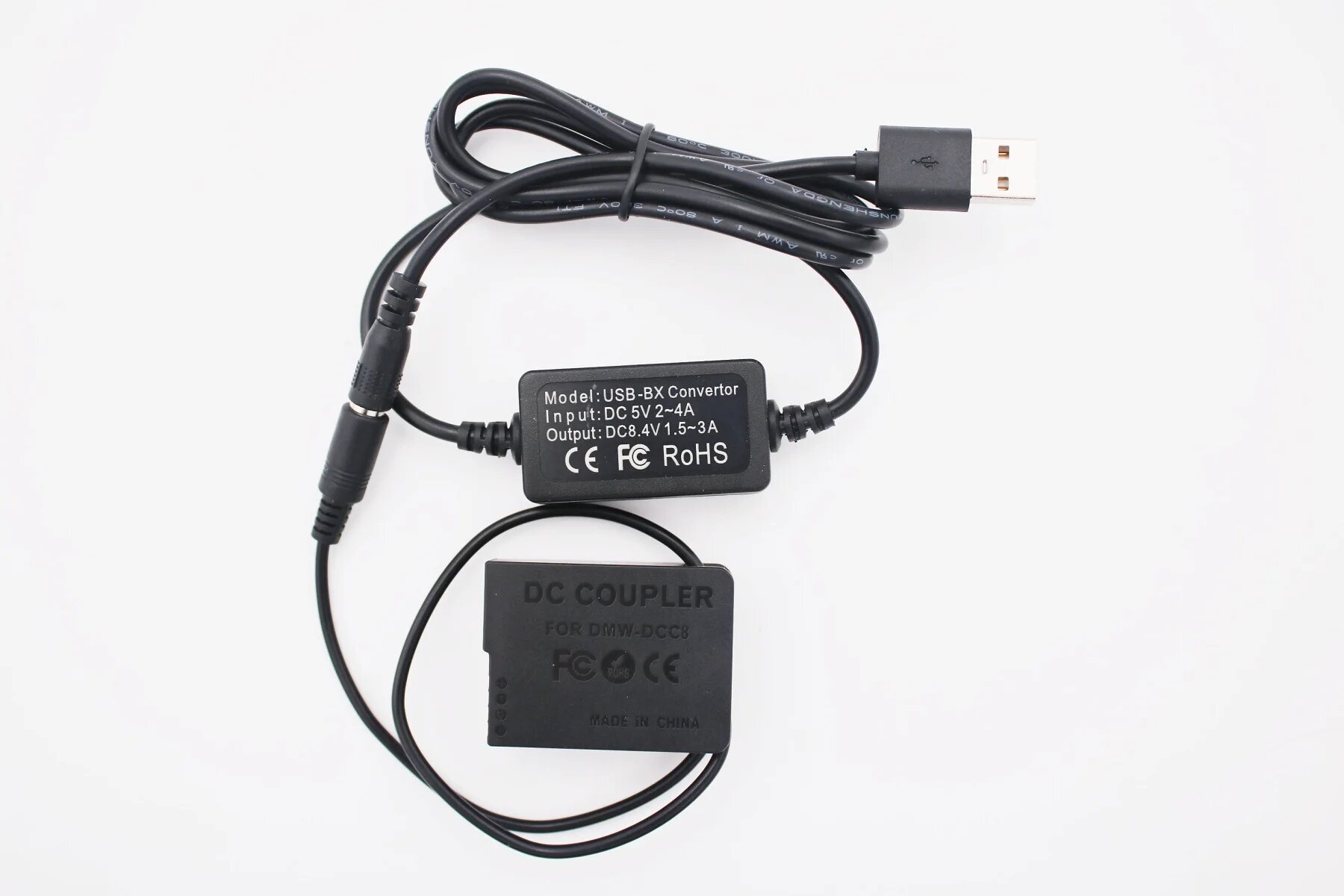 USB-преобразователь + фиктивная батарея DMW-BLC12 для Panasonic GX8 FZ1000 FZ300 FZ200 G6 G7 G80 G81 G85 GH2