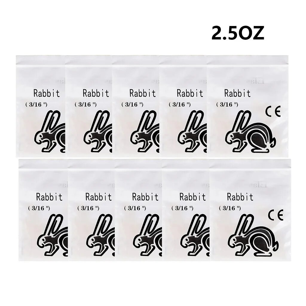 Эластичные резинки для брекетов DCLOUD 1000 шт. 2,5/3,5/4,5/5,0/6,5 унции 2.5OZ Rabbit 10Bag