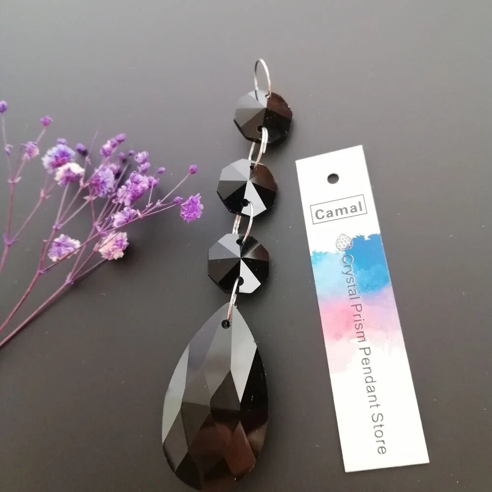 Хрустальные подвески Camal 2 шт, 17 цветов 5 Black