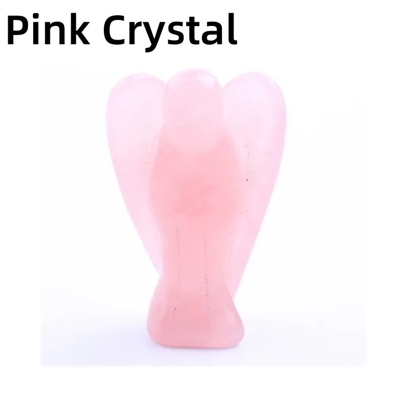 Фигурки ангелов из камня Розовый, Pink Crystal