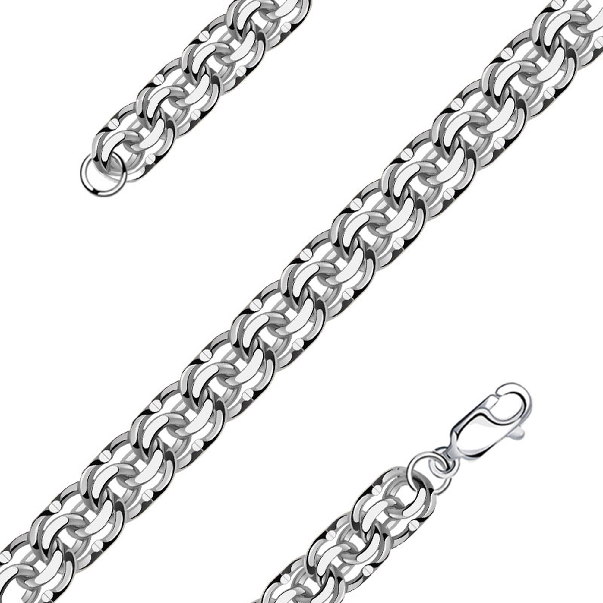 Цепь серебро, 925 проба, родирование