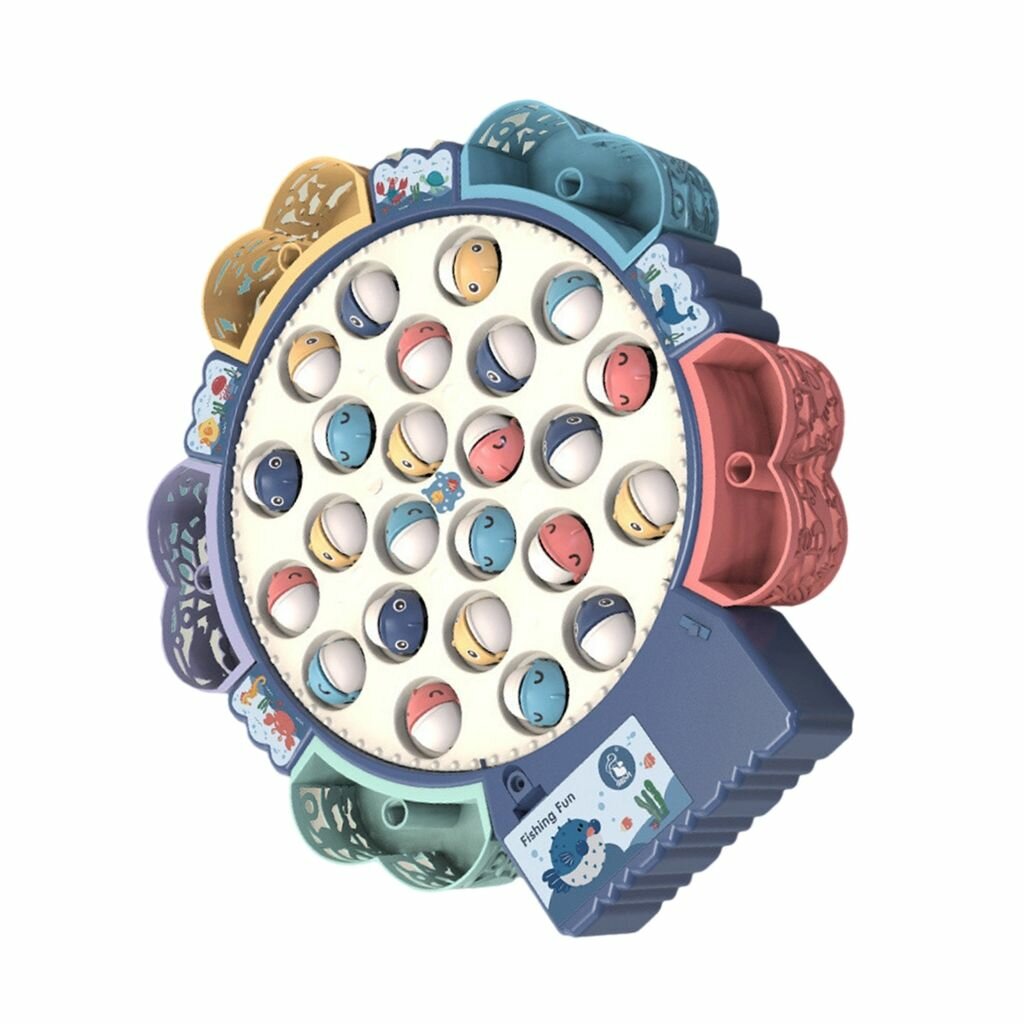 Детская развивающая электрическая вращающаяся магнитная игрушка для рыбалки в раннем возрасте-синий 24