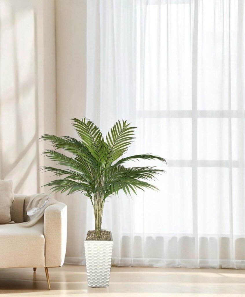 Искусственная пальма в кашпо - идеальное решение для вашего интерьера