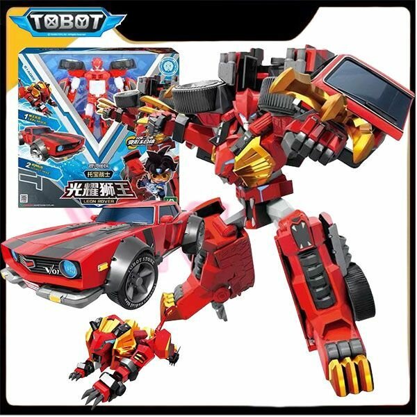 Робот Трансформер Тобот, ДГ сержант джастис Детективы , леон ровер, Young Toys, Подарки на день рождения, Игрушки для мальчиков,22.5