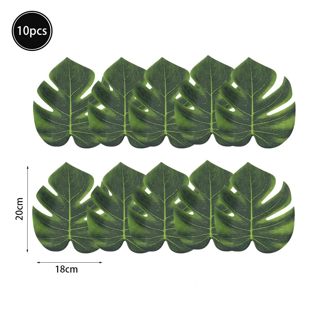 Искусственные тропические листья EsenTroye 10pcs