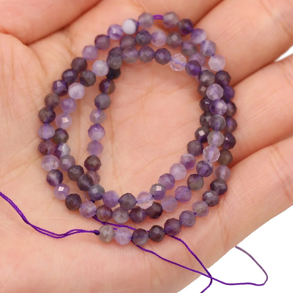 Полудрагоценные бусины гранат/лазурит/танзанит/хароит/рубин Фиолетовый, Amethyst