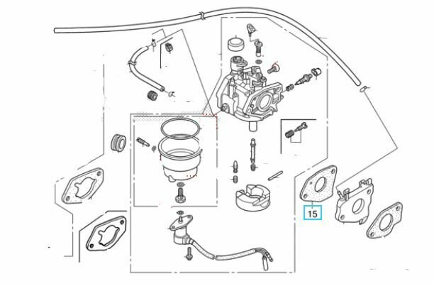 Уплотнение термоизолятора карбюратора; Артикул Honda: 16221Z5T000 (Оригинал)
