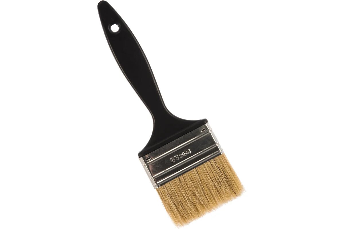 Набор Кисть плоская СИБИН, пластиковая ручка, светлая щетина, 63мм {01008-063} (10 шт)