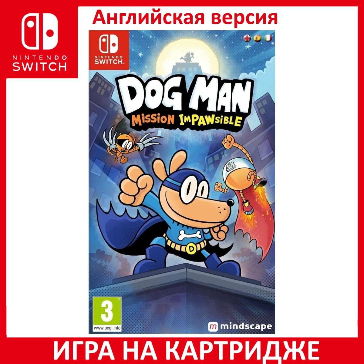 Игра Dog Man Mission Impawsible Switch Картридж на Nintendo Switch Английская версия