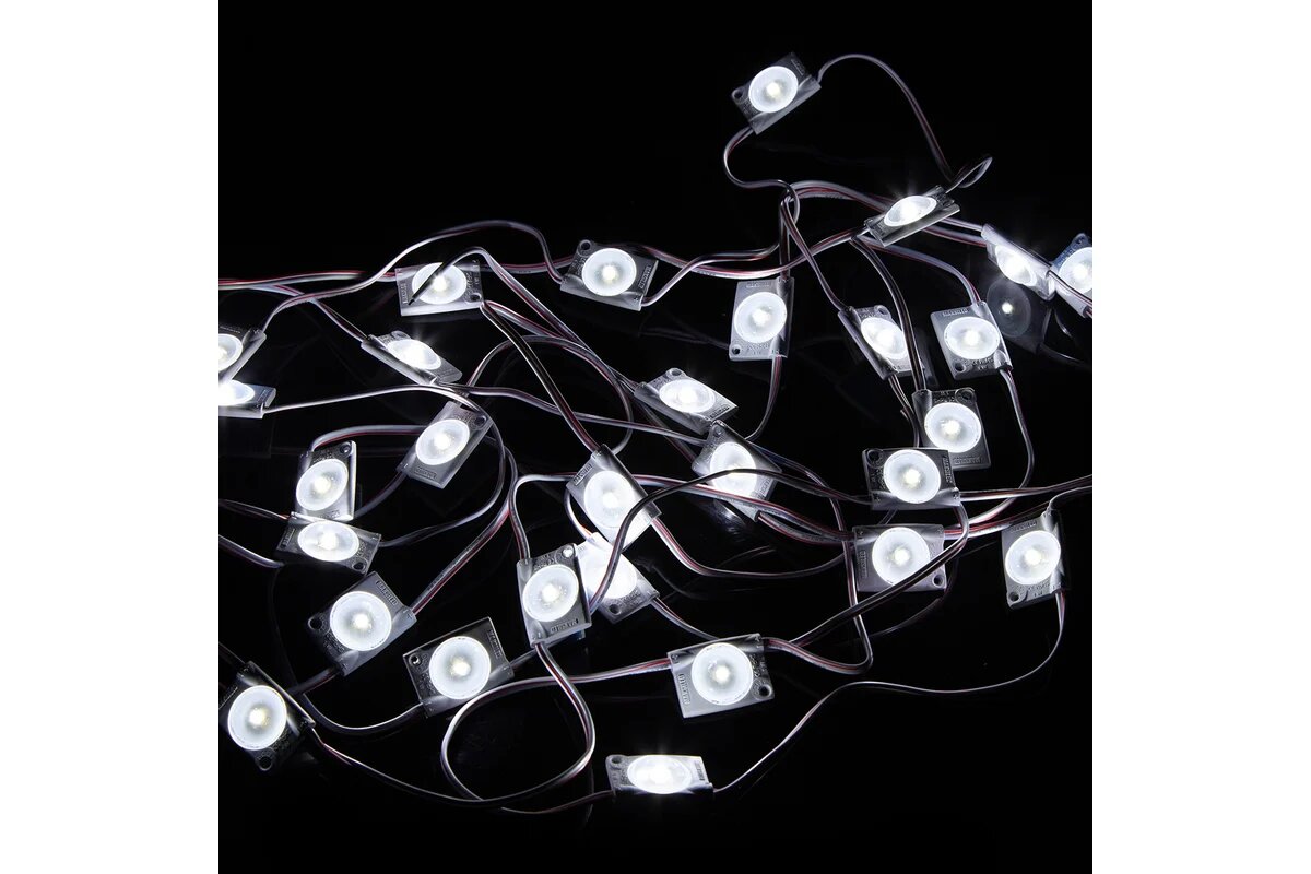 MAKSILED Светодиодный модуль 1Вт, 12В, IP65, SMD2835 1LED, 98лм, холодный белый, 30 шт./упаковка ML-M1SN-XL-2835-CW