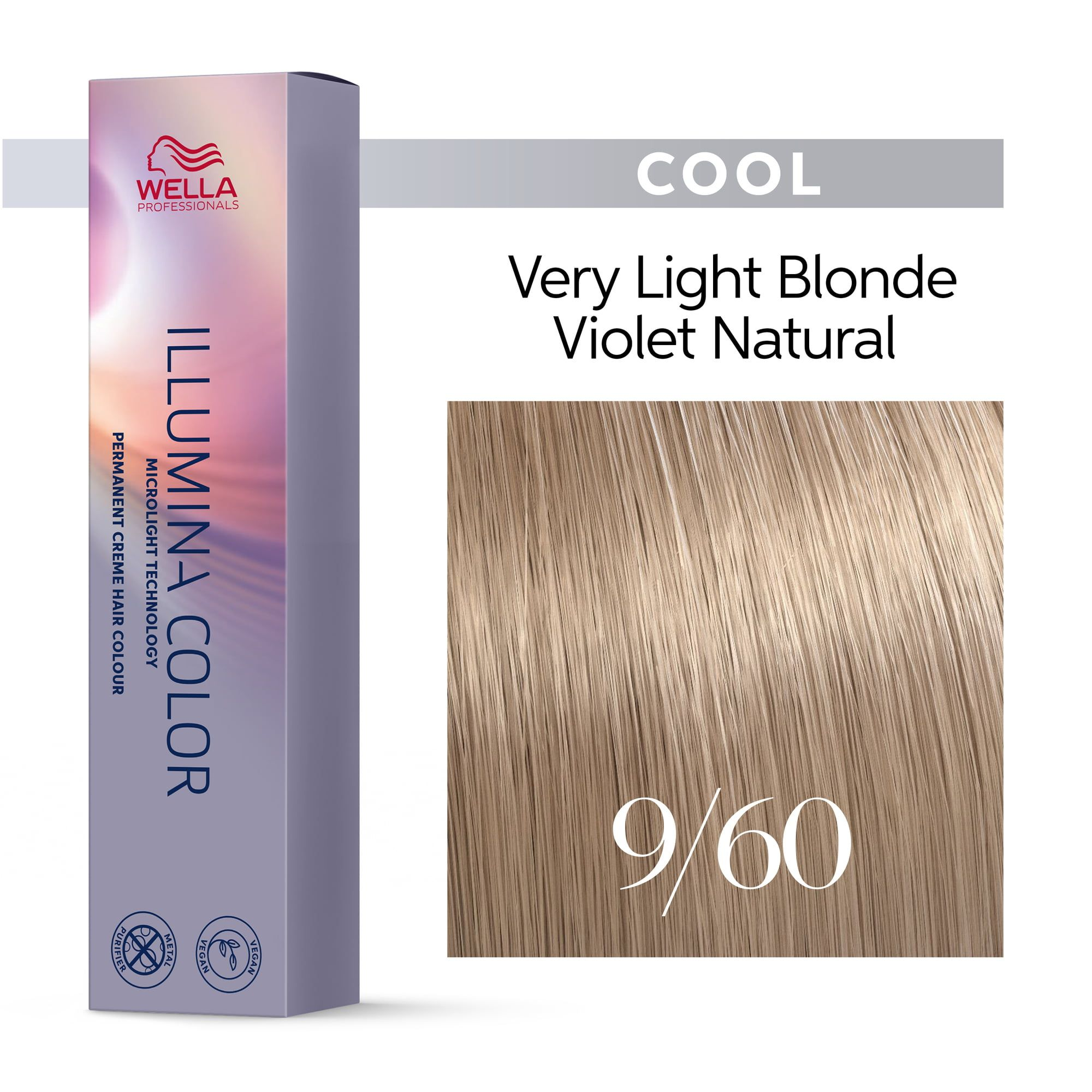 Wella Illumina Color 9/60 - Стойкая краска очень светлый блонд фиолетово-натуральный 60 мл