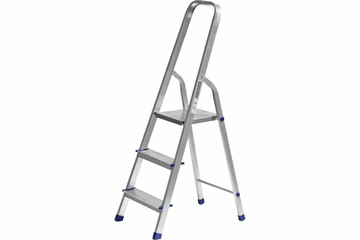 Стремянка СИБИН 3 ступени, 60 см, алюминиевая, вес 3 кг, нагрузка до 150 кг