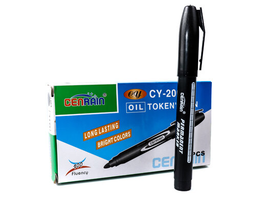 Маркер перманентный, 1-5мм черный, арт. TD11144, набор 10 штук