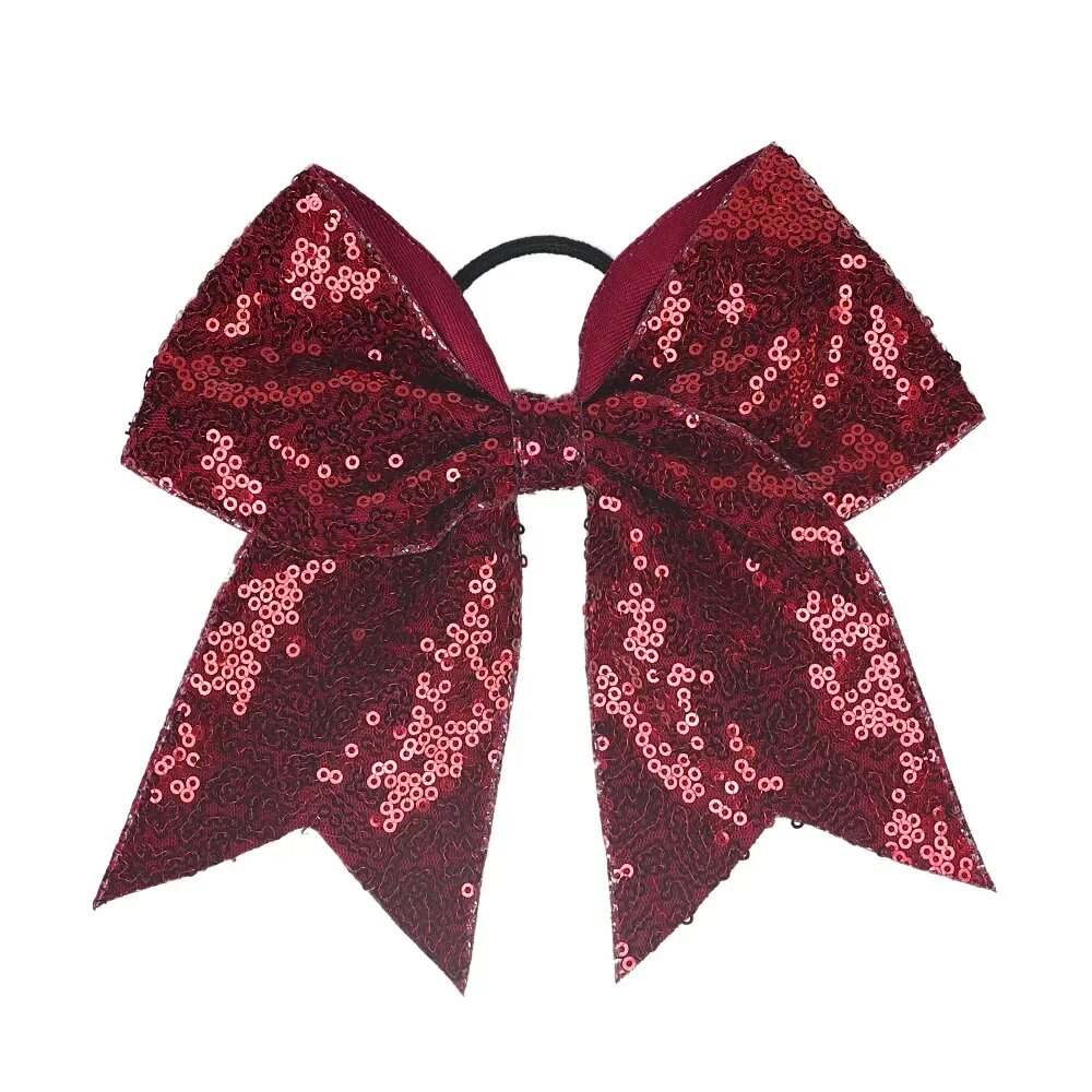 Блестящие банты MOONBIFFY Бордовый, WRD
