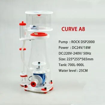 Внутренний протеиновый скиммер для аквариума Bubble Magus Curve 7/A8, насос постоянного тока, фильтр для аквариума с морской водой