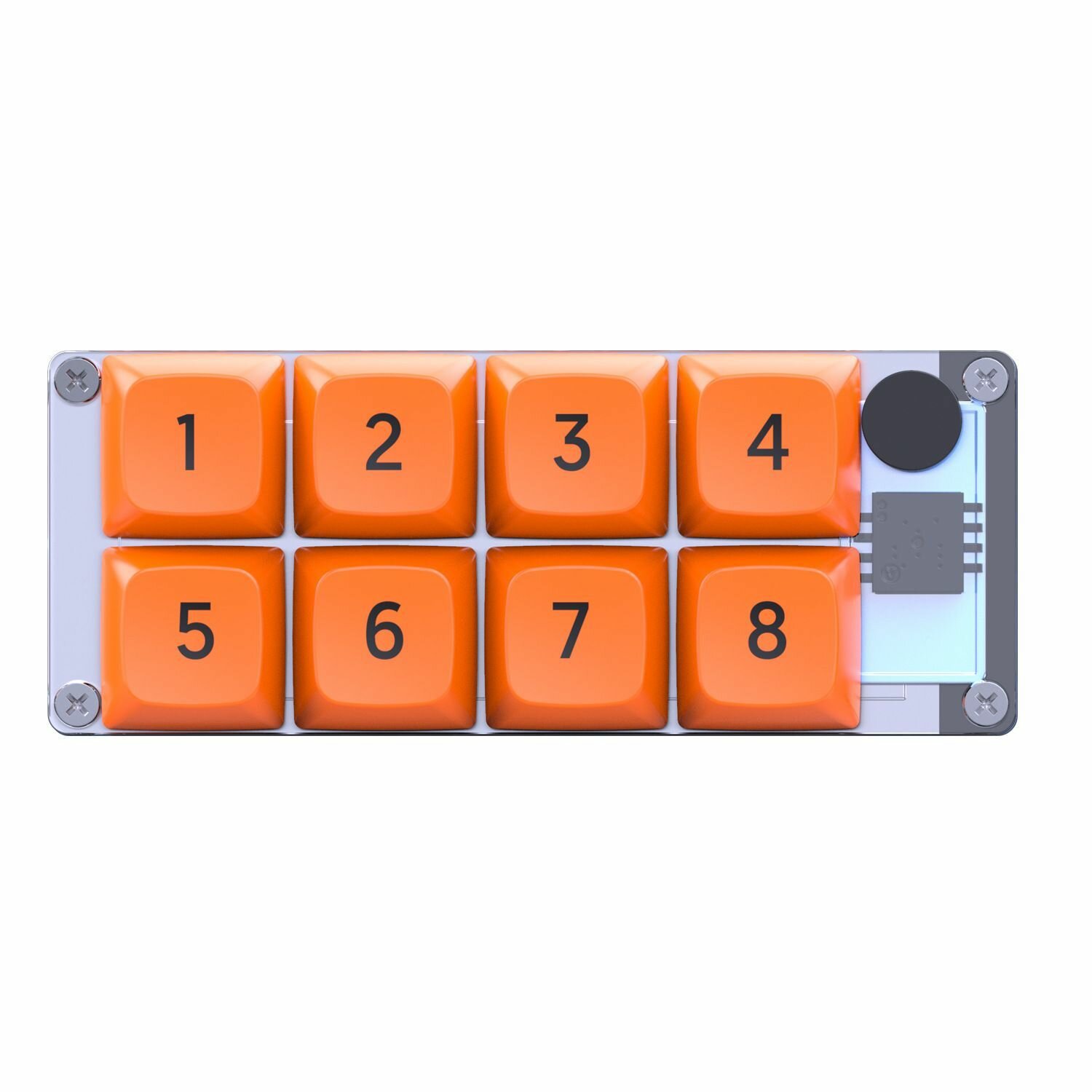 Komodo Игровая клавиатура проводная 8KEY-Black, (CS Jelly Blue), Русская раскладка, белый
