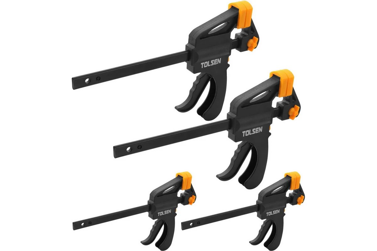 TOLSEN Набор быстрозажимных струбцин, 100/150мм, 4 шт 10209