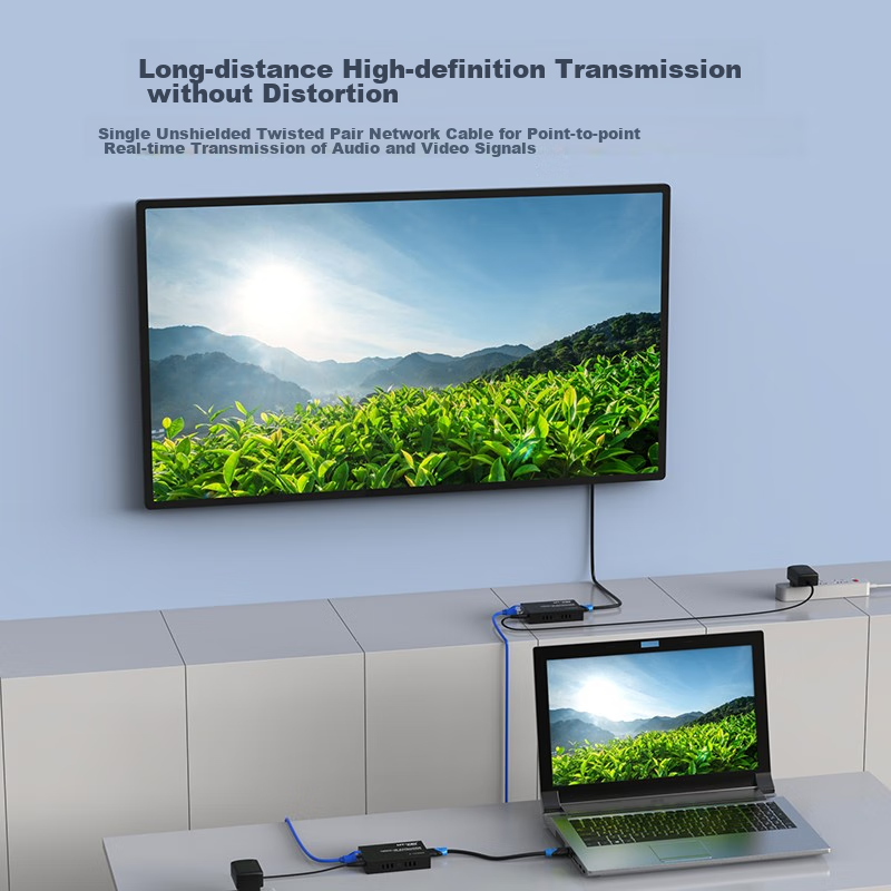 Maituo Wei Jiu (MT-Viki) HDMI Extender, 135 Meters, HDMI to RJ45 Single Network Cable, Network Transmission Signal Amplifier, MT-ED06