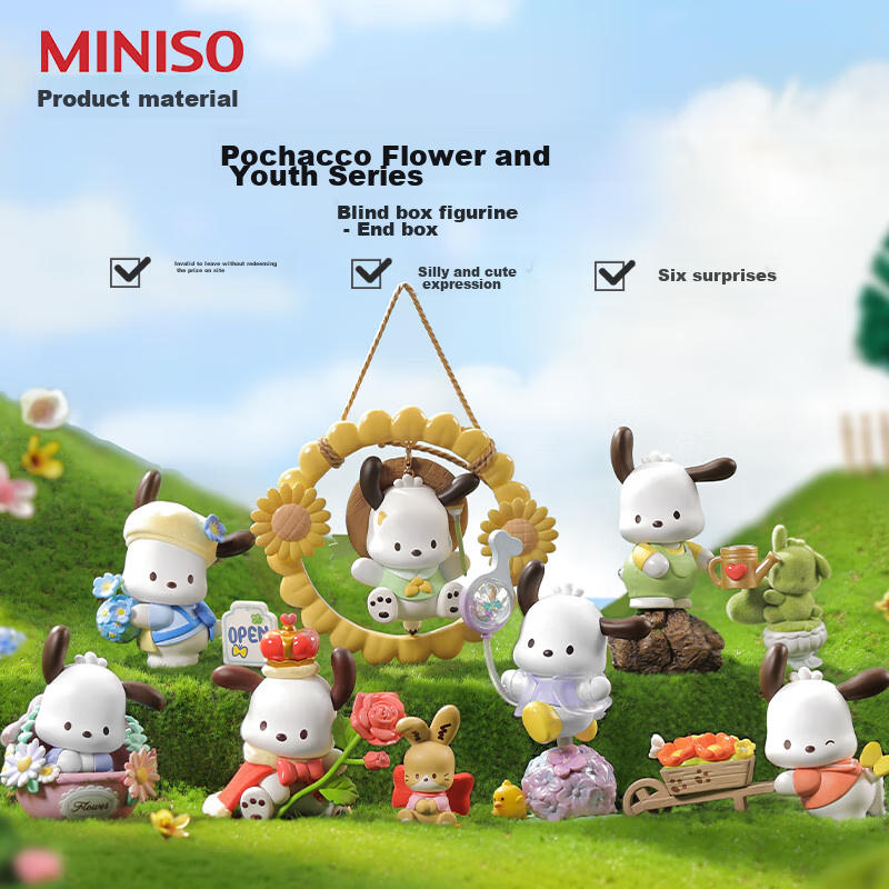 MINISO Pac-Man And The Ghosts Series Blind Box Figurine, Action Figure Toy, Birthday Gift for Men And Women, Gift Box