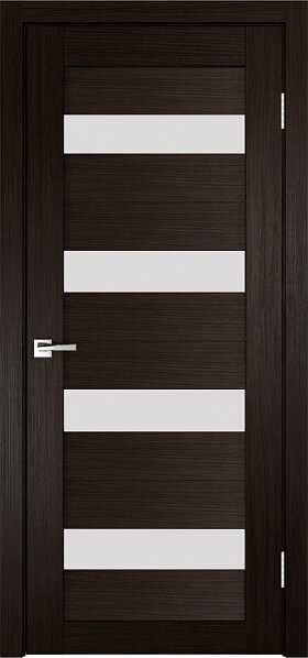 Межкомнатная Дверь Verda Х-8 Венге со Стеклом Сатинат Белый 2000х800мм (Полотно 1шт) / Верда.