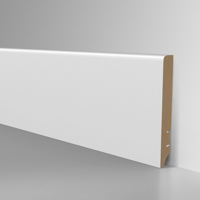 Плинтус Hannahholz 16x100 мм белый мдф напольный высокий широкий Elite KW100402 1 шт