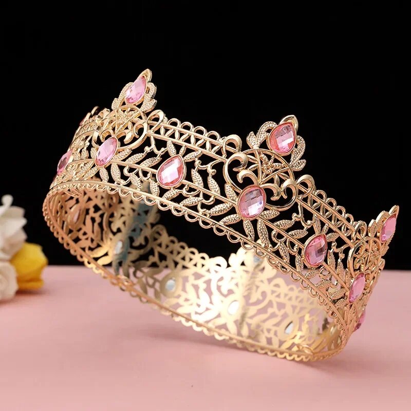 Корона, мужская, цвет розовый