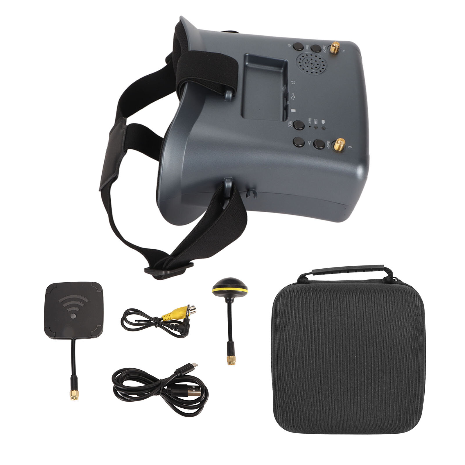 FPV Видеоочки 5.8G RC Очки для самолетов с DVR 4.3-дюймовый экран 800x480 3.7V 2000mAh Аккумулятор