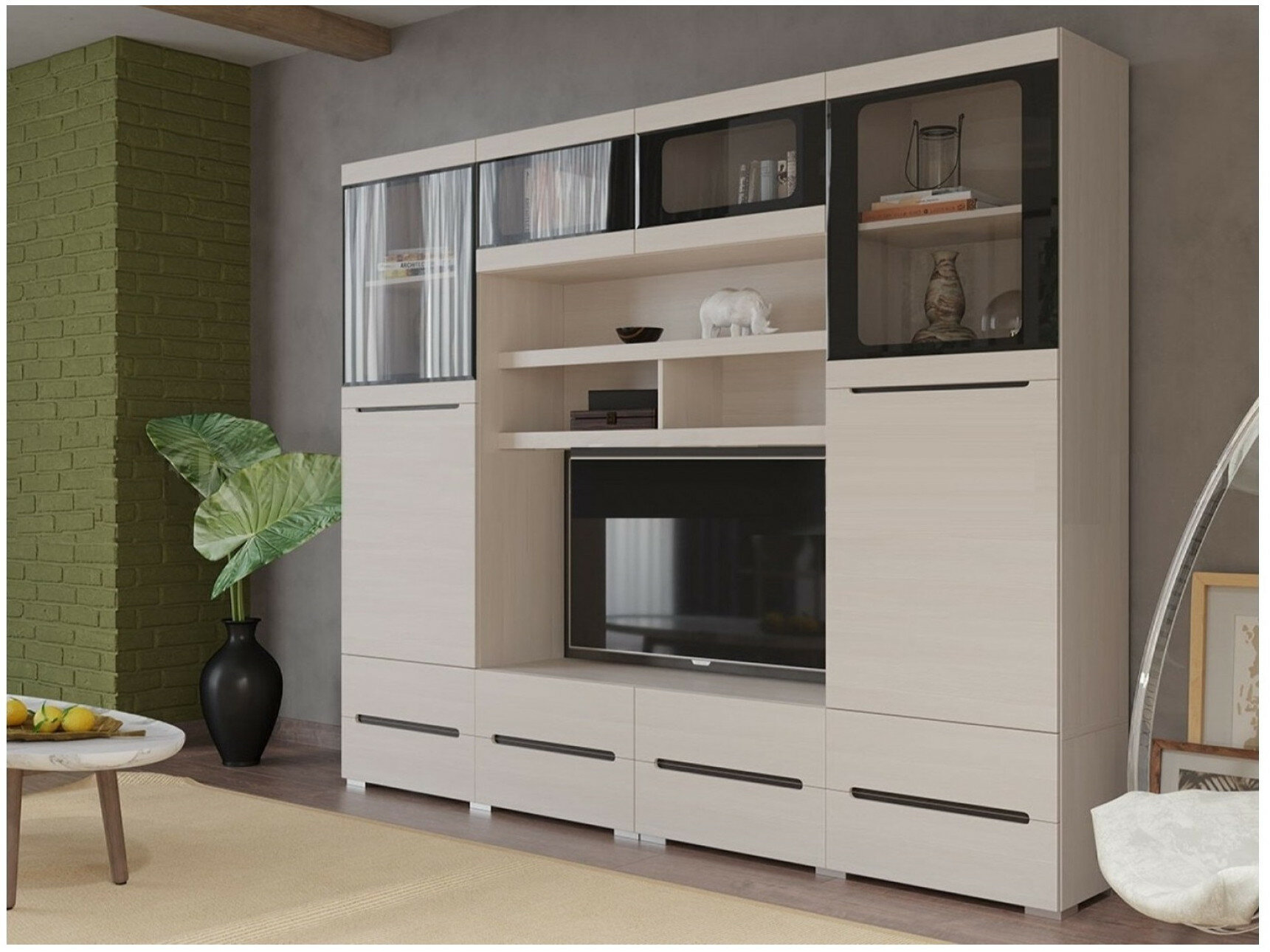 Гостиная Эколь Вариант №2 (Сандал светлый)