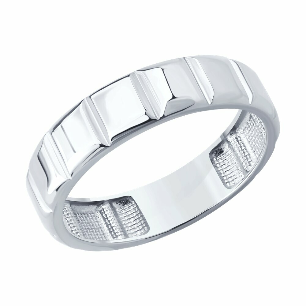Кольцо, серебро, 925 проба, родирование