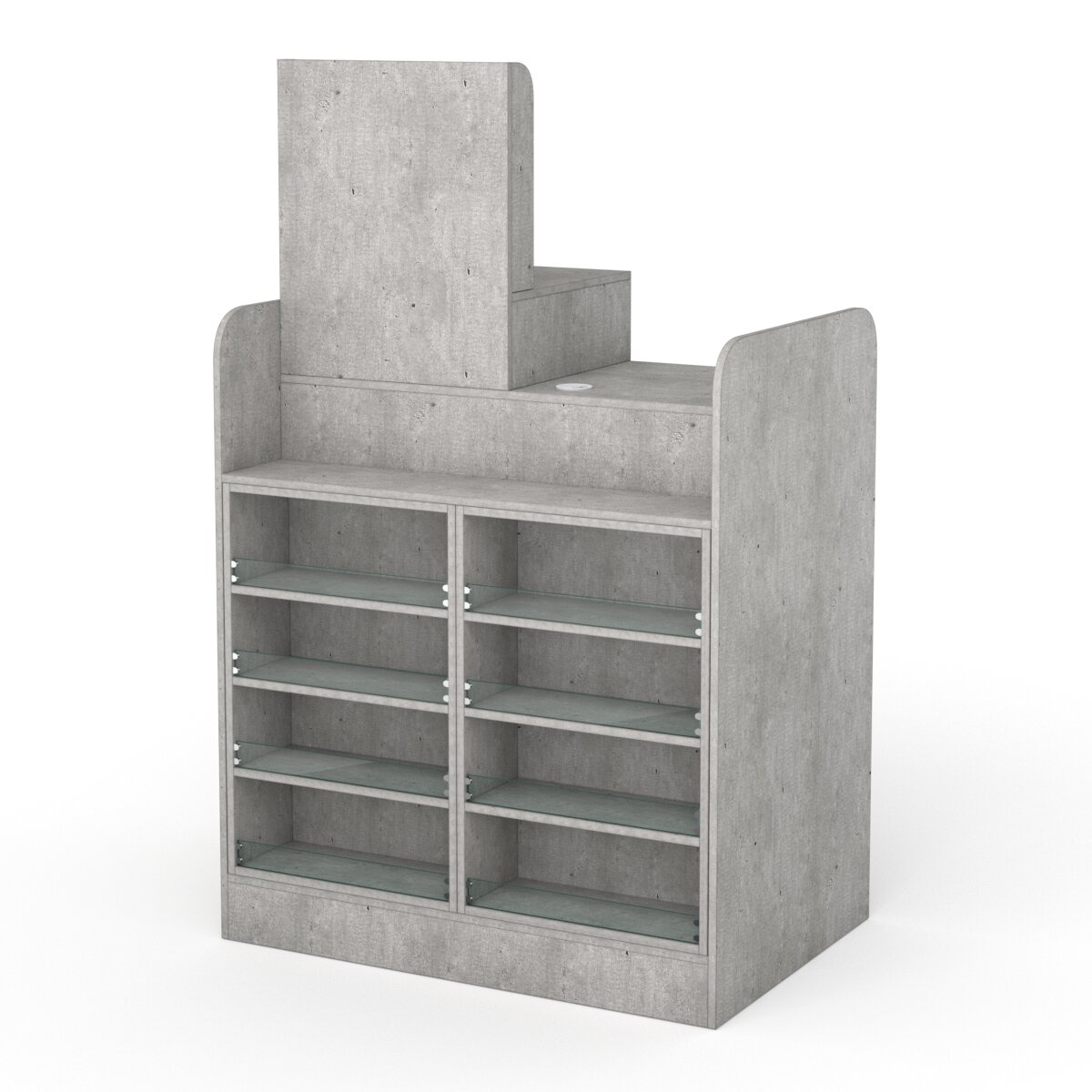 Кассовый стол "ривьера молди" №4А (левосторонний), Метрополитан Грей