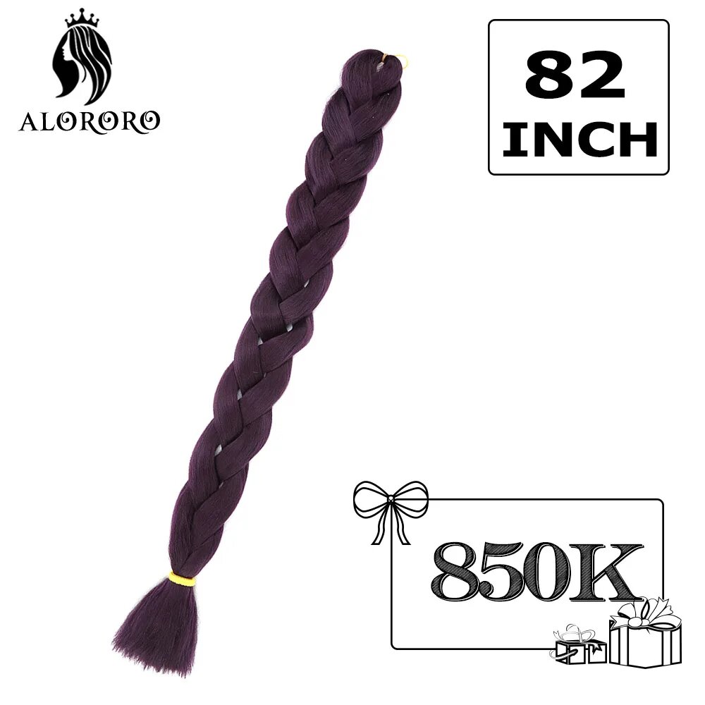 Alororo синтетические jumbo косички красные 82 дюйма 82inch-850K