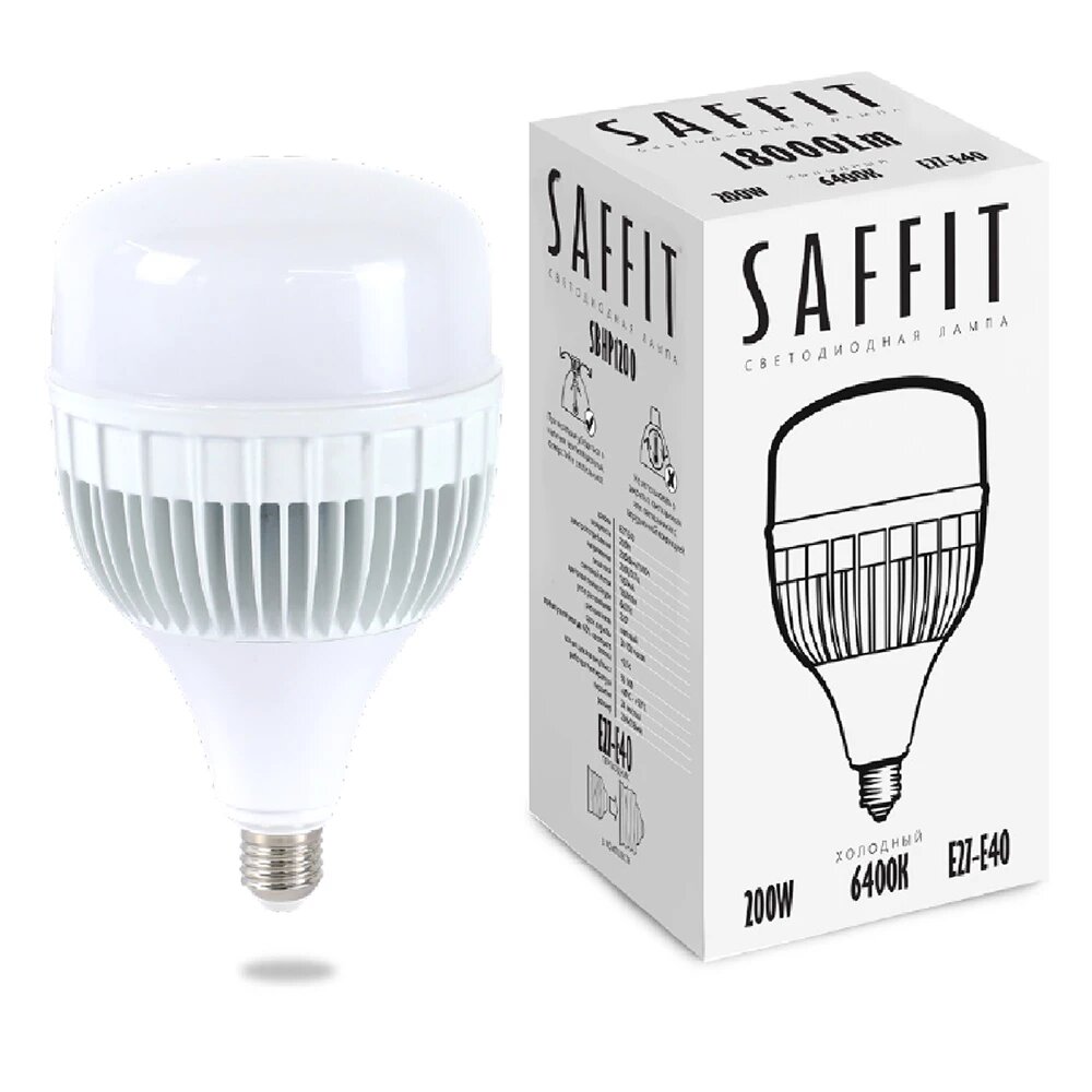 Лампа светодиодная SAFFIT SBHP1200 E27-E40 200W 230V 6400K (55268)