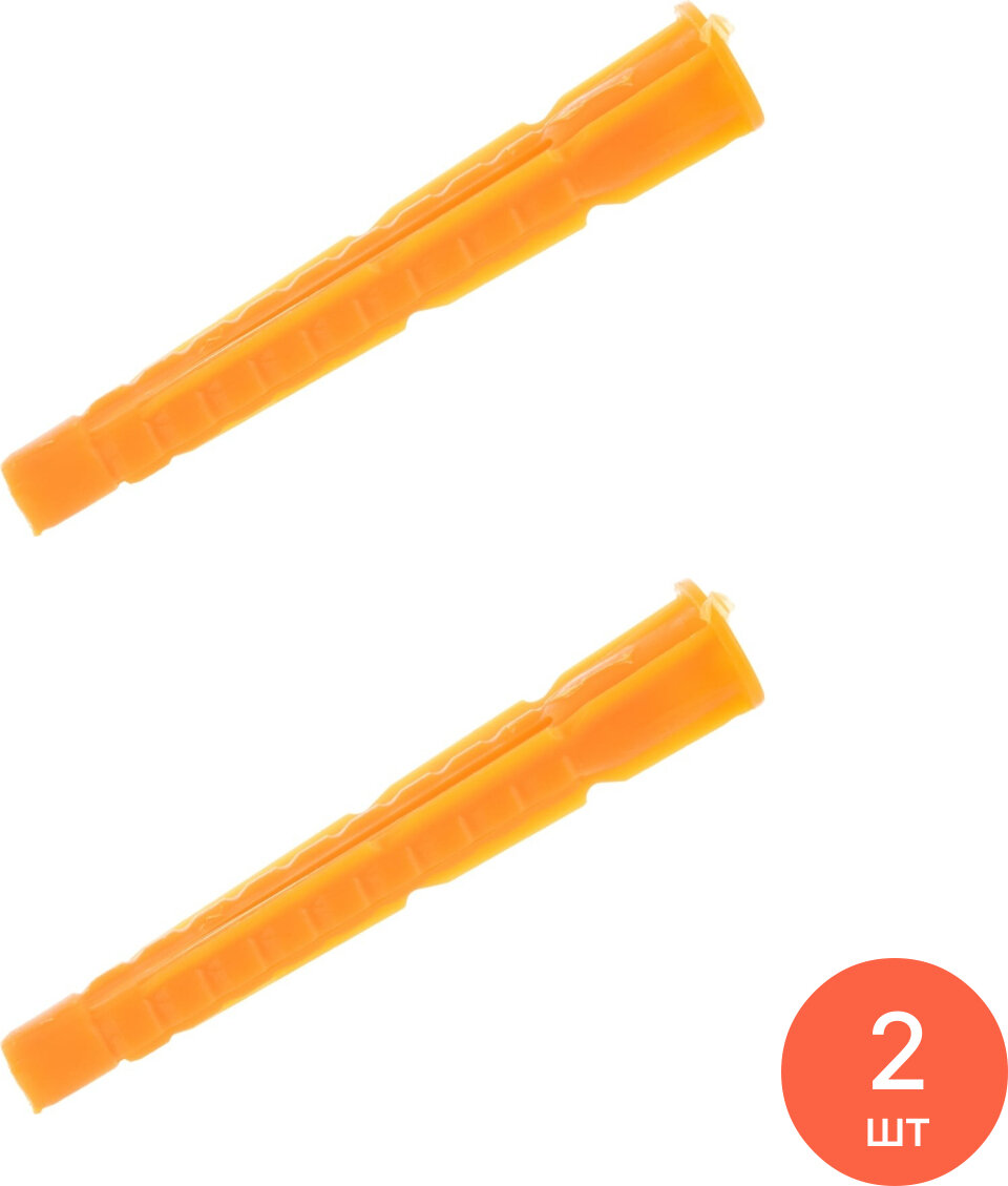 Дюбель РосДюбель универсальный, из полипропилена, оранжевый, 6×42мм, 1000шт. / крепеж и фурнитура (комплект из 2 шт)