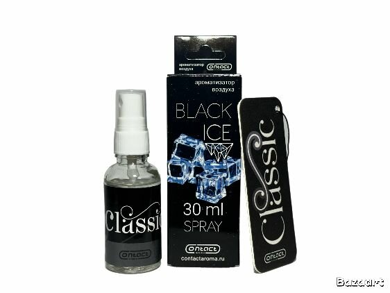 Ароматизатор воздуха (Спрей+картон 30мл) "Contact" "BLACK ICE"-Черный лед