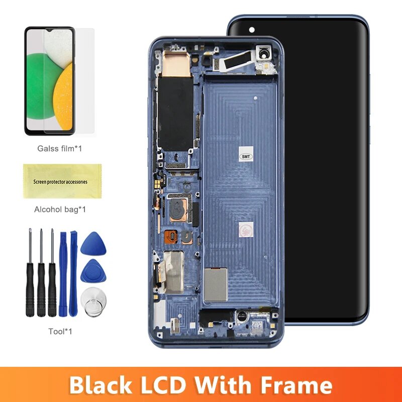 AMOLED-дисплей для Xiaomi Mi 10 M2001J2G, M2001J2I, сенсорный экран, дигитайзер в C Black Frame
