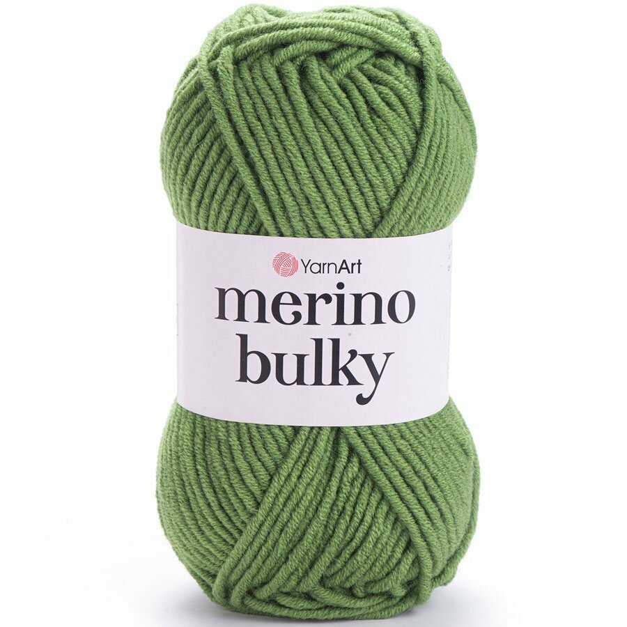 Пряжа Yarnart MERINO BULKY 098 зеленый (5 мотков)