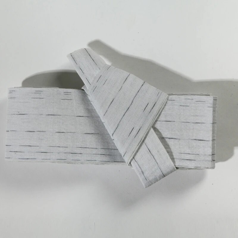 Мужской жесткий коку Оби из полиэстера Белый, 15