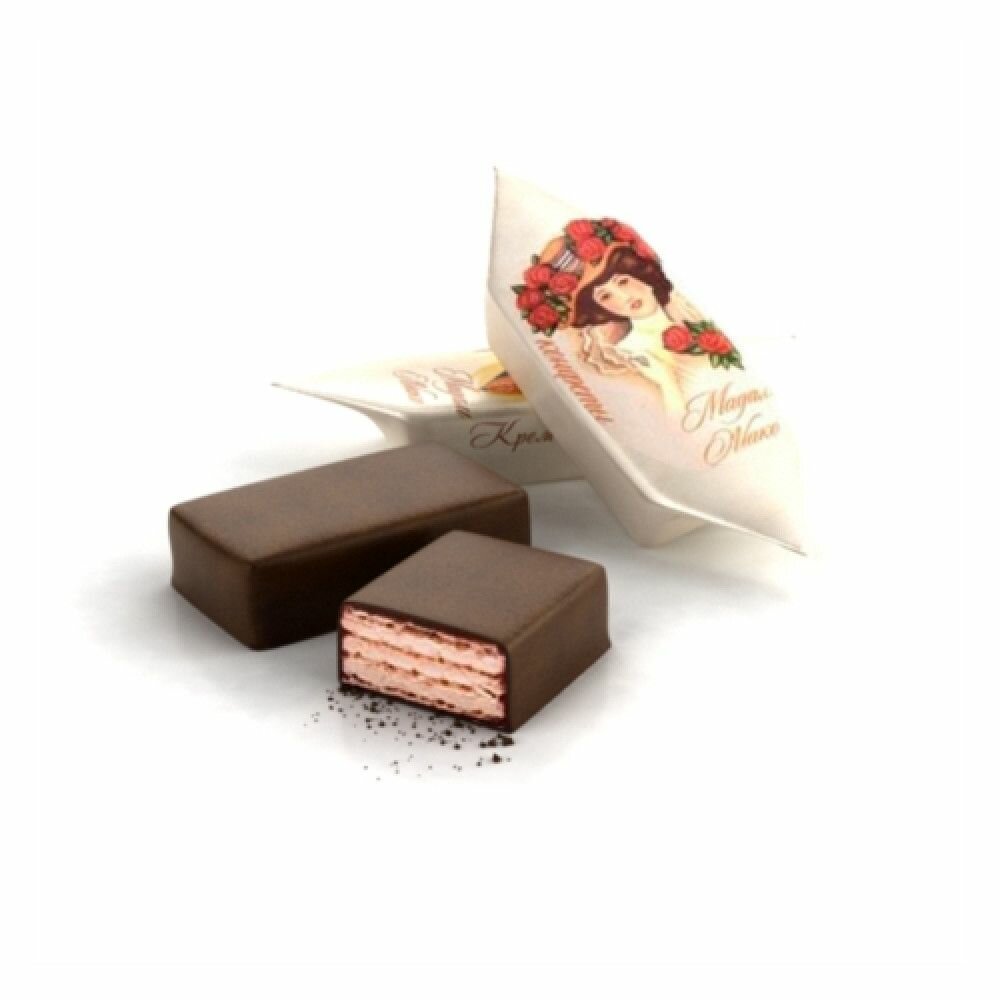 Конфеты "мадам жако" Шоколадные вафли с ореховый начинкой. Крем-молоко. 0,7 кг.