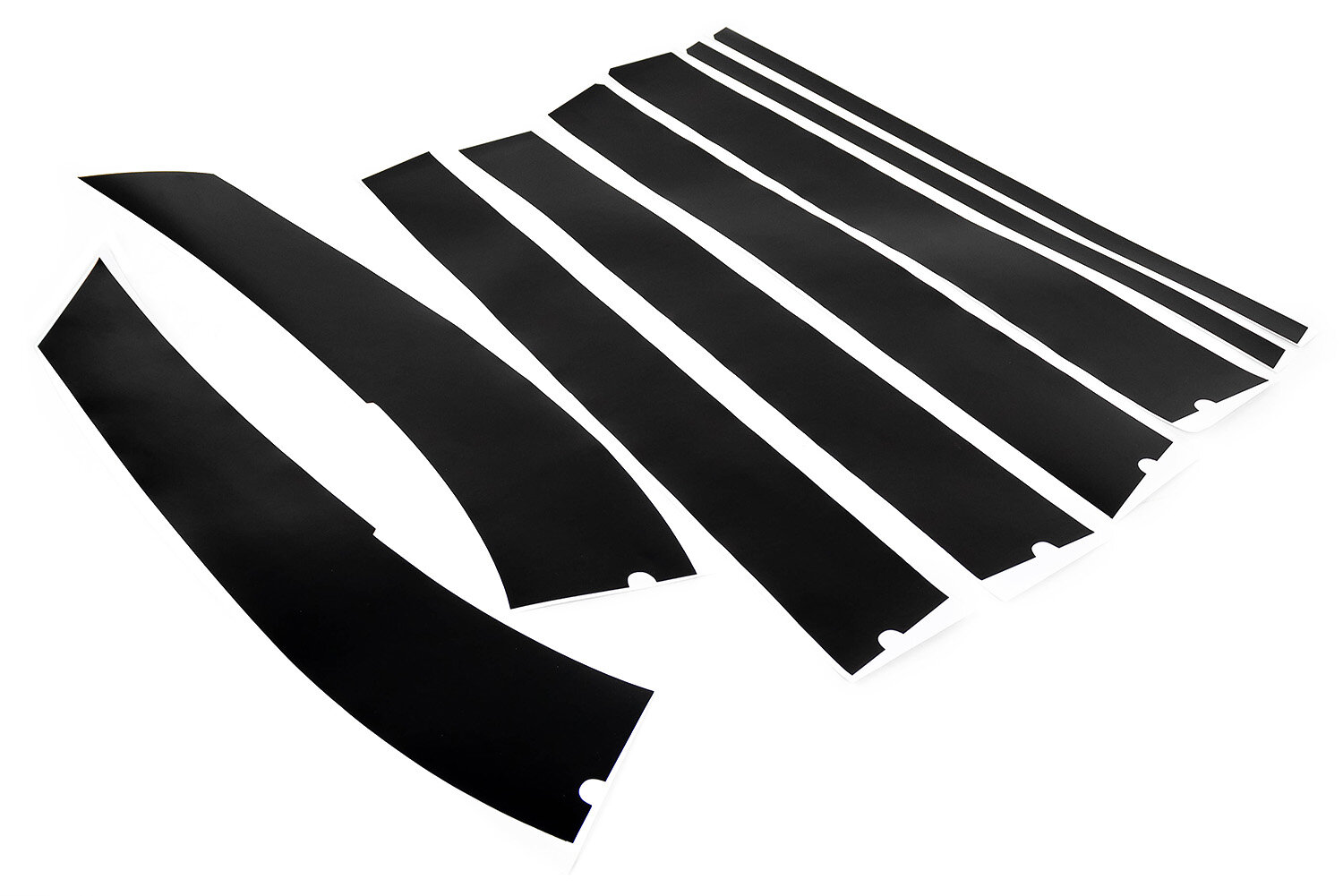 Накладки стоек дверей черные матовые на Лада Калина, Калина 2, Гранта, Гранта FL, Datsun в кузове седан, хэтчбек