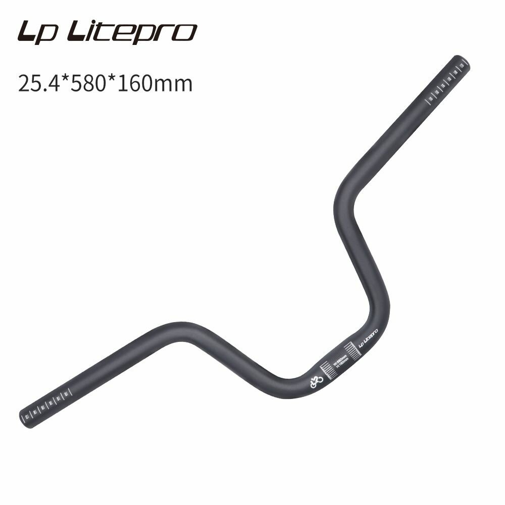 Руль 25,4 Мм X 580 Мм, Высота 160 Мм, Черный