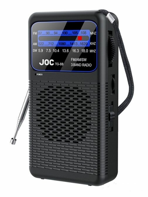 Полнодиапазонное мини-радио FM AM SW с интерфейсом для наушников (тип батарейки AA, не заряжается)