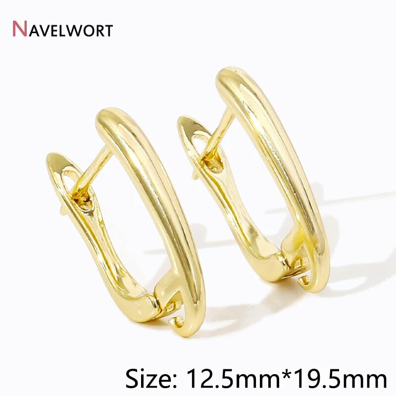 Золотые швензы NAVELWORT, 18K Gold Plated