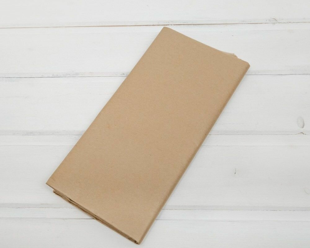 Бумага упаковочная тишью, подарочная на День Рождения, бежевый, 50х66 см, набор 10 штук в упаковке