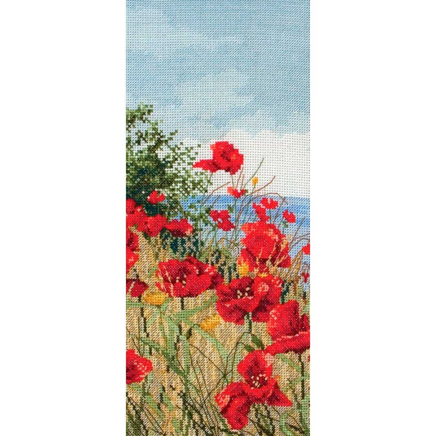 Набор для вышивания Maia Clifftop Poppies View 28,5*12,5см, MEZ Венгрия, APC416