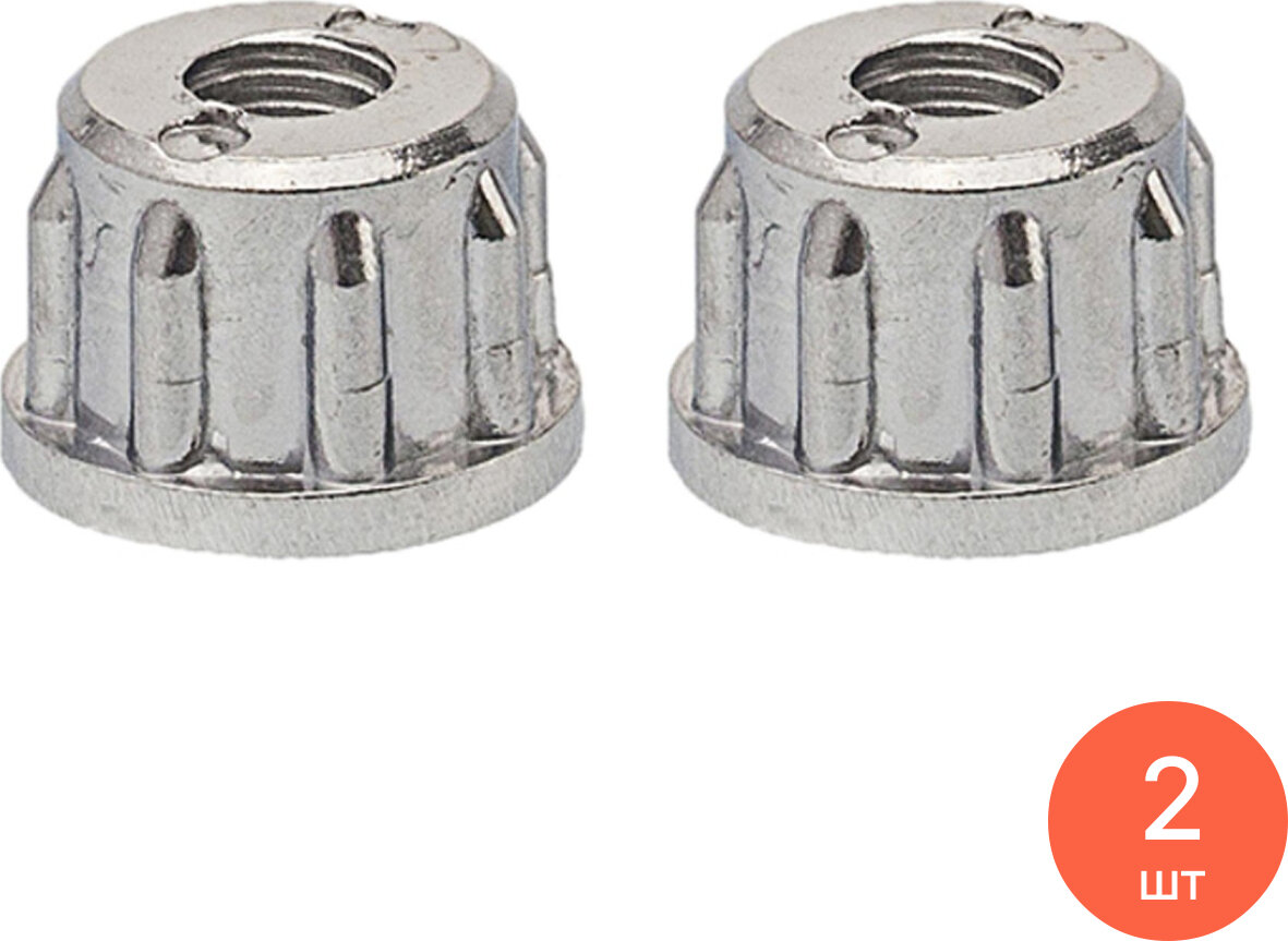 Заглушка для труб Element / Элемент для джокерной системы, плоская, из пластика, цвет хром, 2шт. / крепеж и фурнитура (комплект из 2 шт)