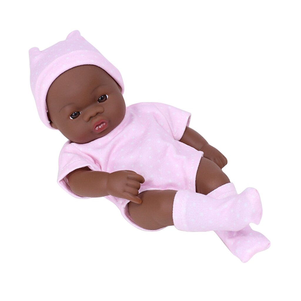 Реалистичная кукла Baby REOD Full Body Black Girl Toy New Born 7 '